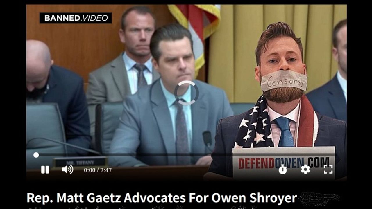 Rep. Matt Gaetz Advocates For Owen Shroyer Over Bureau Of Prisions ...