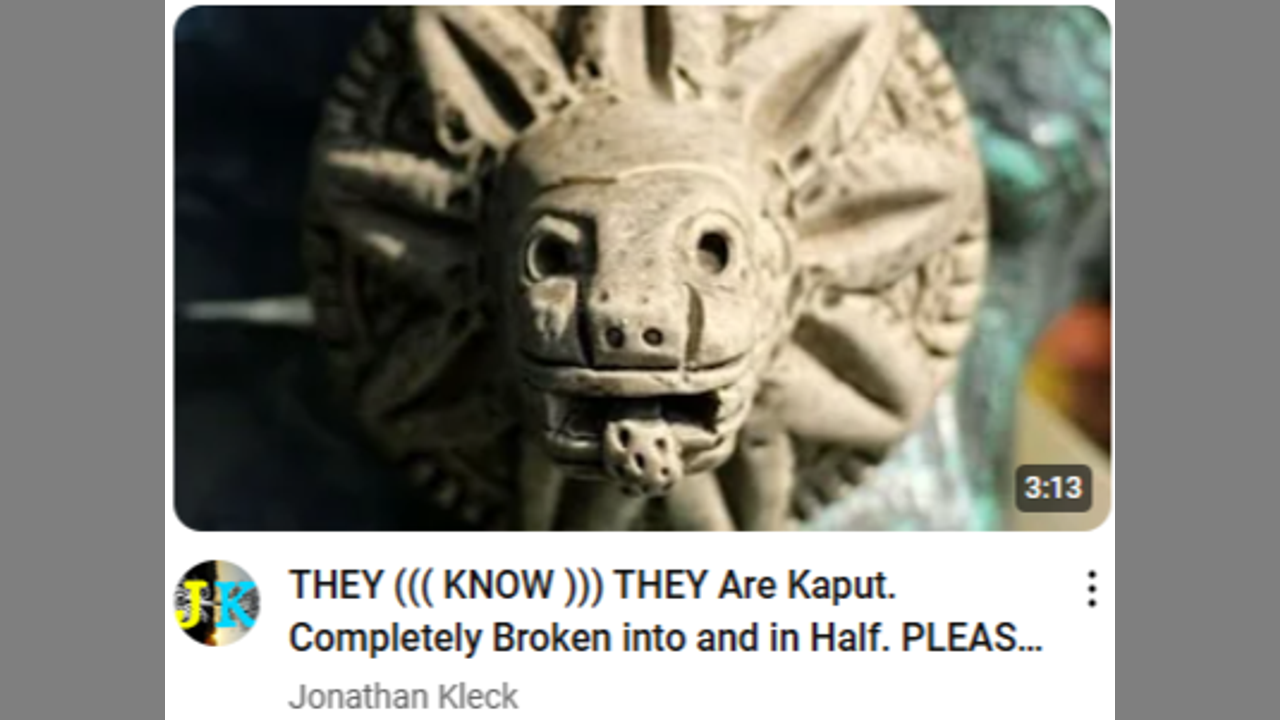 THEY ((( KNOW ))) THEY Are Kaput. Completely Broken into and in Half ...