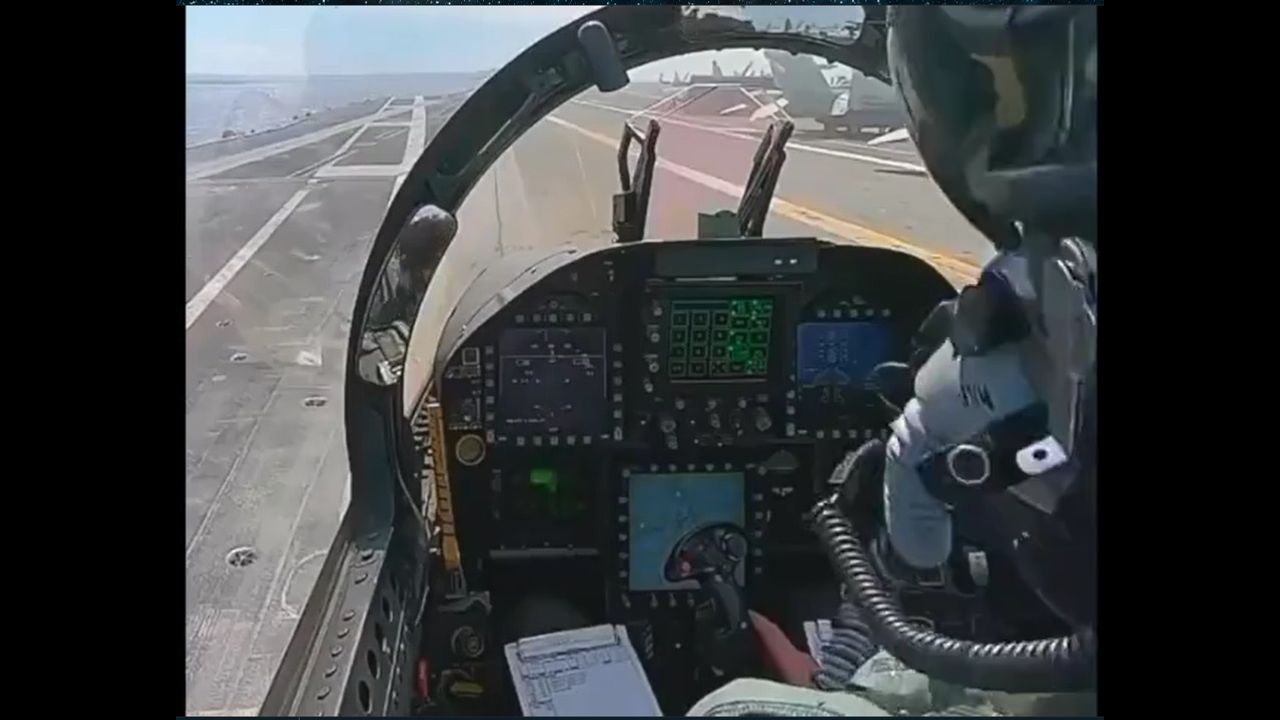 Incredible first-person footage of an F/A-18 taking off and landing ...