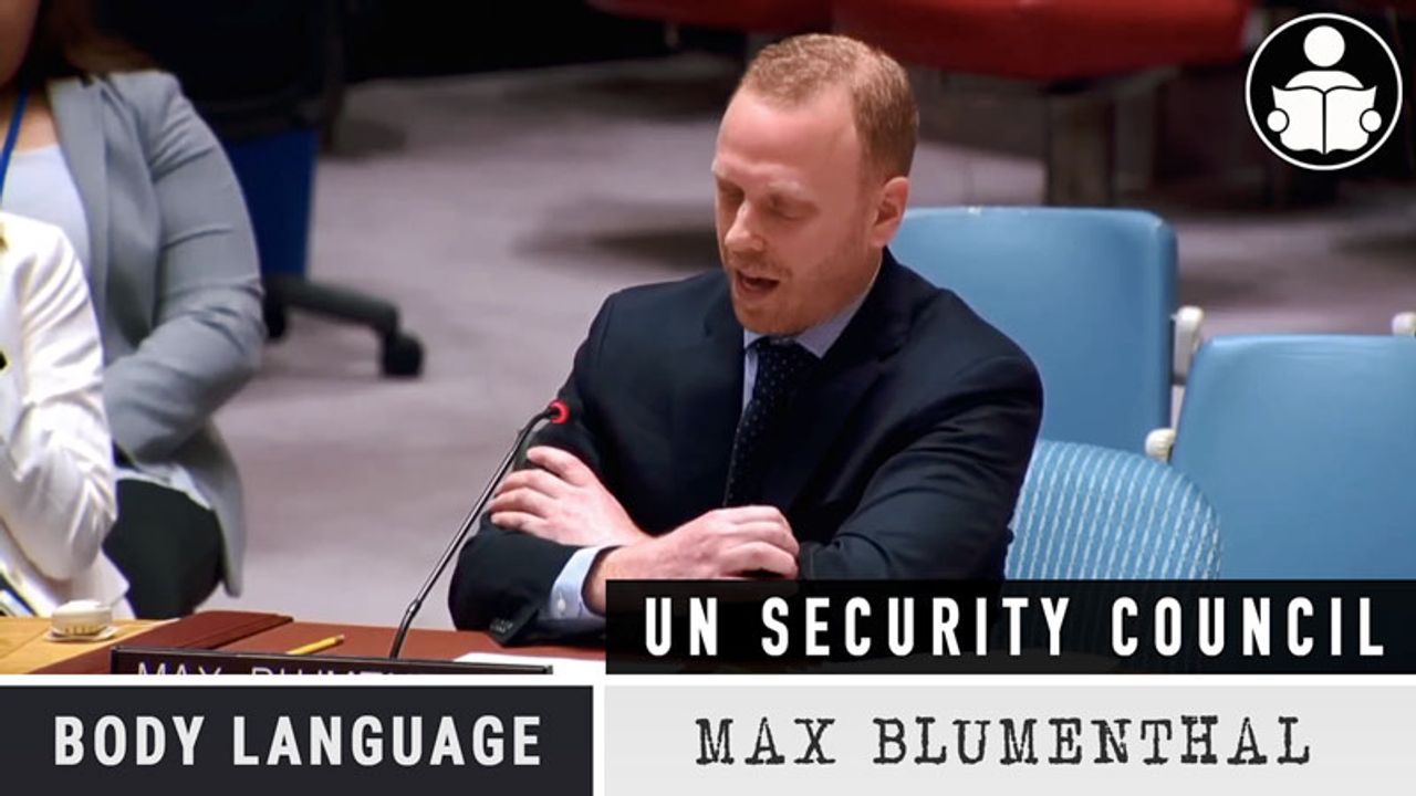Mandy O'Brien: Body Language - Max Blumenthal UN Security Council ...