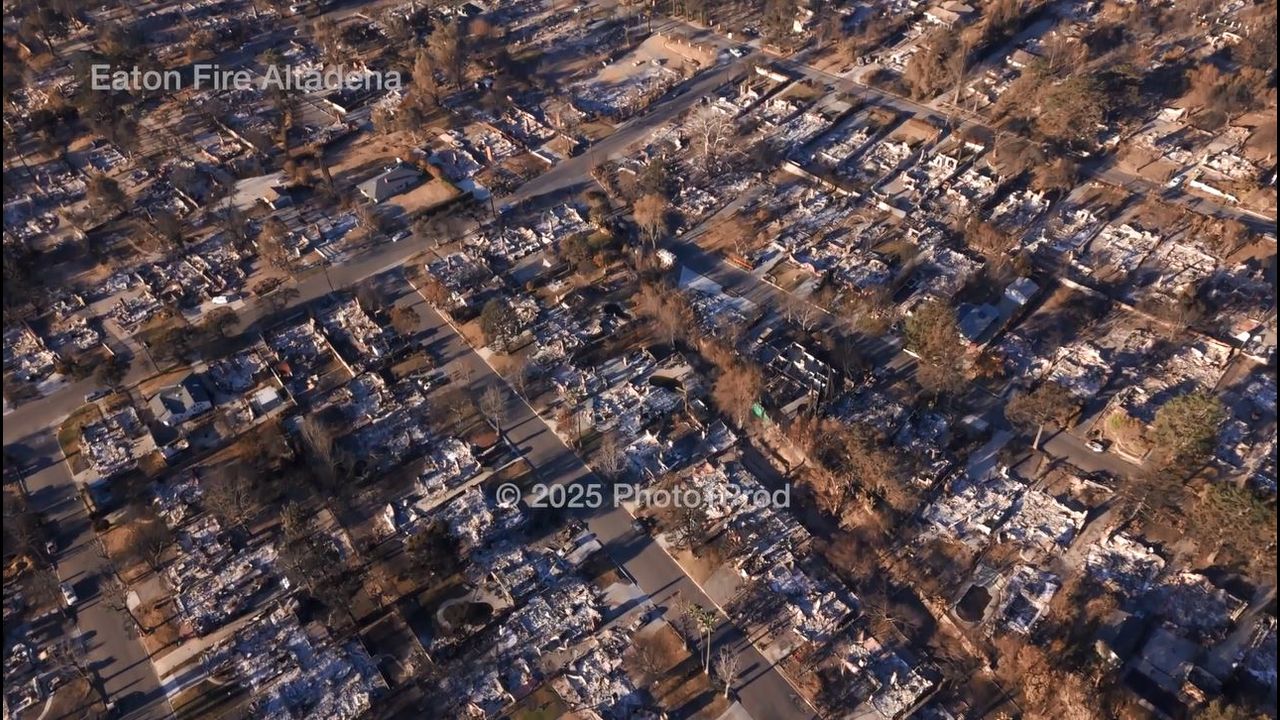 California Eaton Fire AFTERMATH - Altadena Footage Photo1productions ...