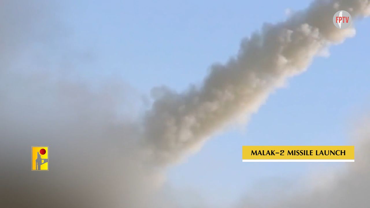 Hizbullah striking the Krayot area north of Haifa with FADI-1 and MALAK ...