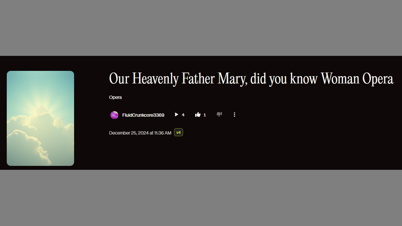 Our Heavenly Father Mary, did you know Woman Opera - Brighteon .com