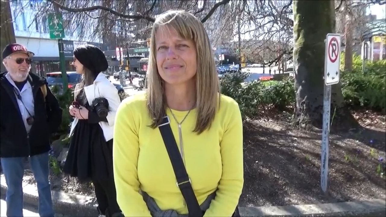 The First Covid Protest March in Canada - Leader Susan Stanfield ...
