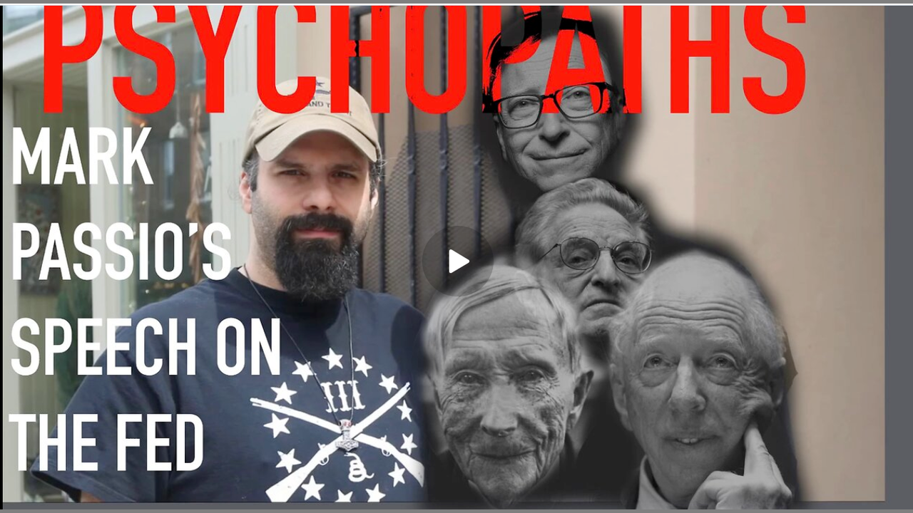 MARK PASSIO’S SPEECH AGAINST THE FED AND THE SOLUTION FOR DEALING WITH ...