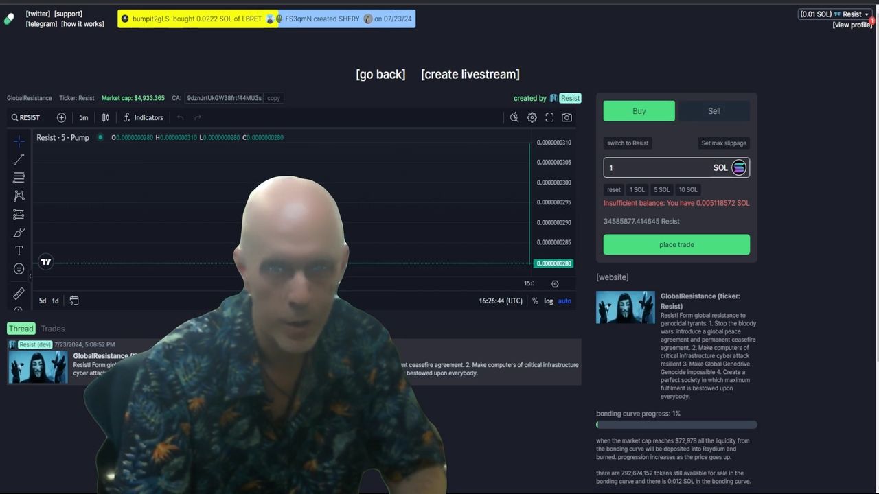 GlobalResistance Resist Coin Launched LAUNCH VIDEO Get RESIST now! 2024 ...