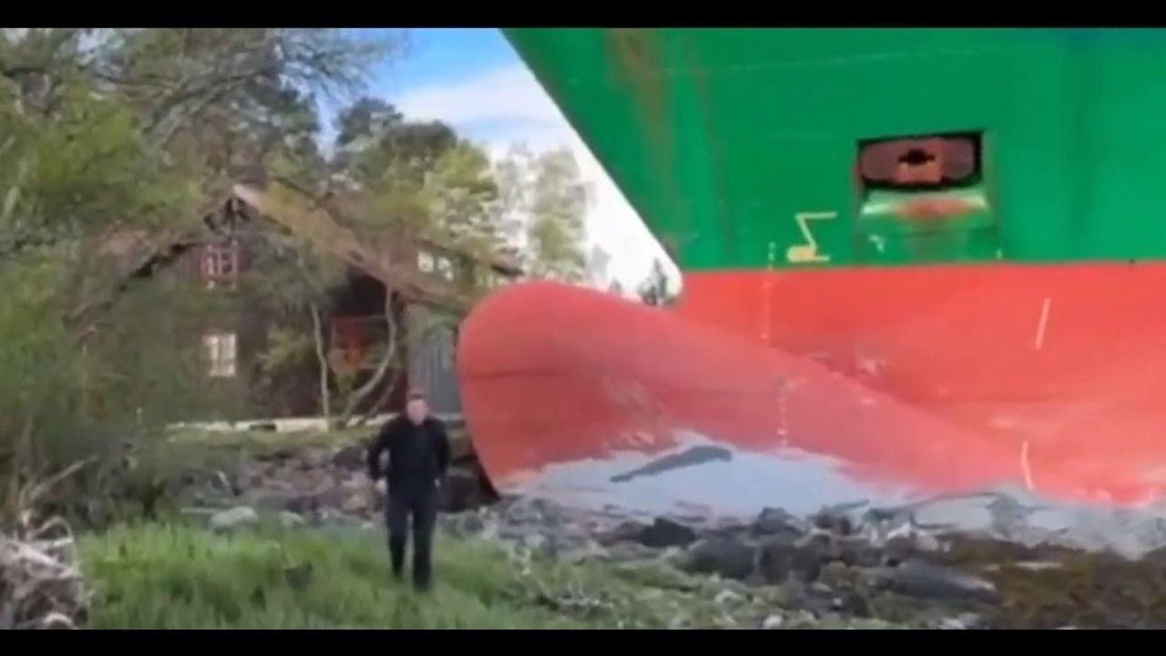 Norwegian man wakes up with a ship in his front yard - Johan Helberg ...