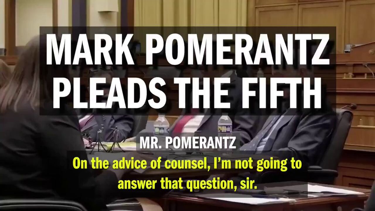 🚨Mark Pomerantz *PLEADS FIFTH* in Congressional investigation into ...