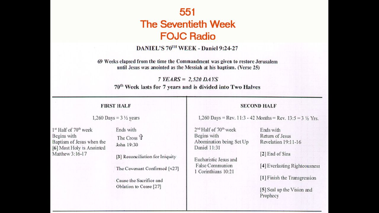 551 - FOJC Radio - The Seventieth Week - David Carrico 10-7-2022 - Brighteon.com