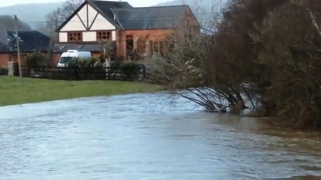After the planes came these rains above my village -- WELSHPOOL WALES ...