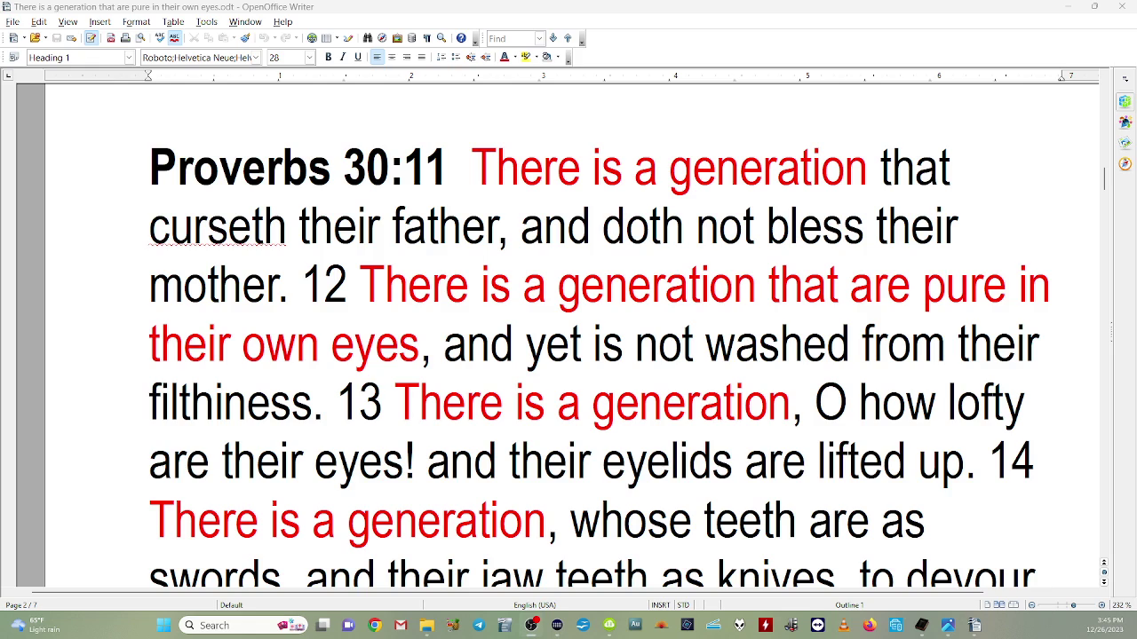 PROVERBS 30 ~ THERE is A GENERATION - Brighteon.com