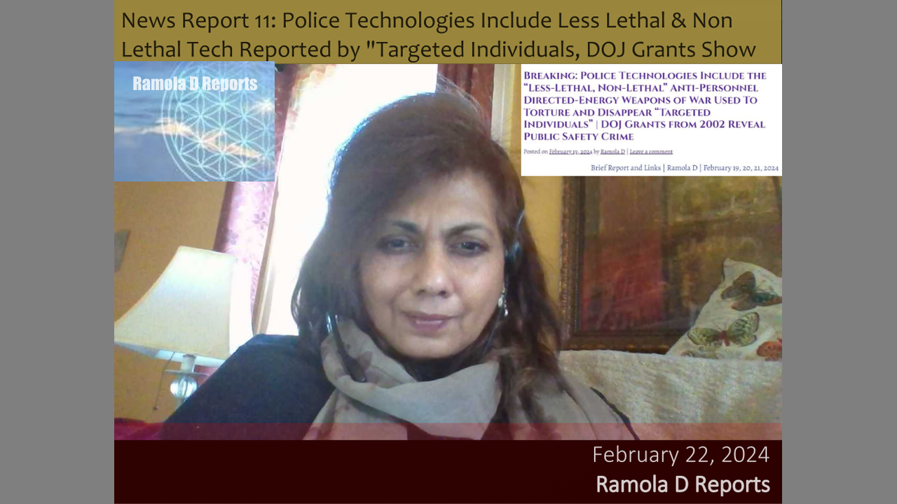 NEWS REPORT 11: POLICE TECHNOLOGIES INCLUDE LESS LETHAL TECH AND NON LETHAL TECH, DOJ GRANTS ...