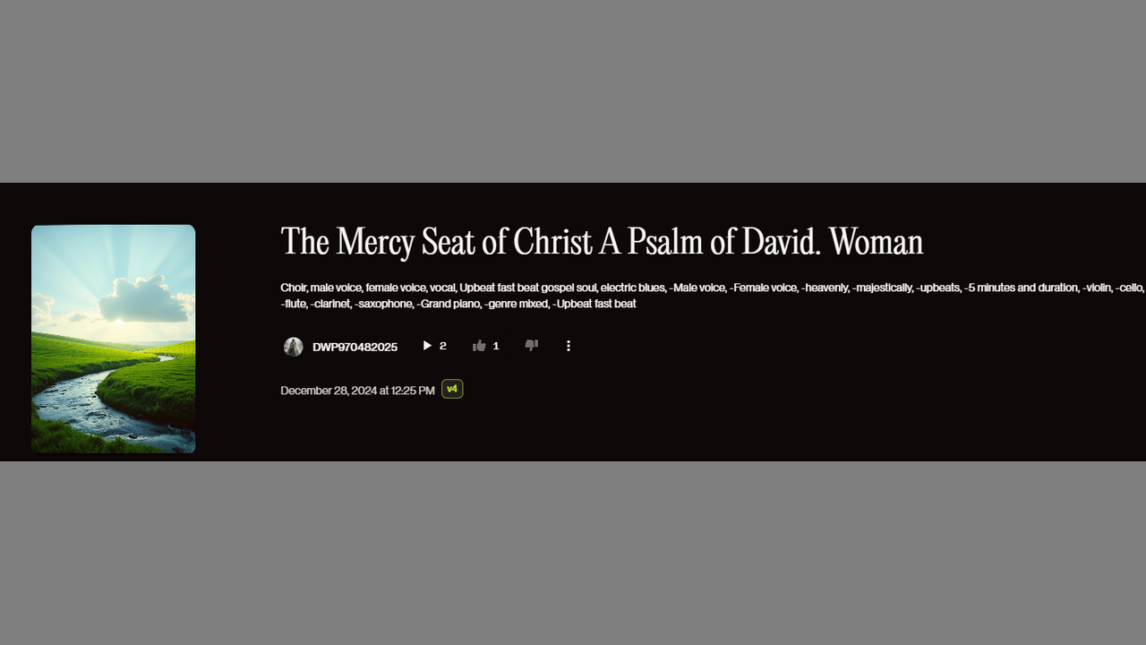Song Woman The Mercy Seat of Christ A Psalm of David. MARKED FOR MERCY ...
