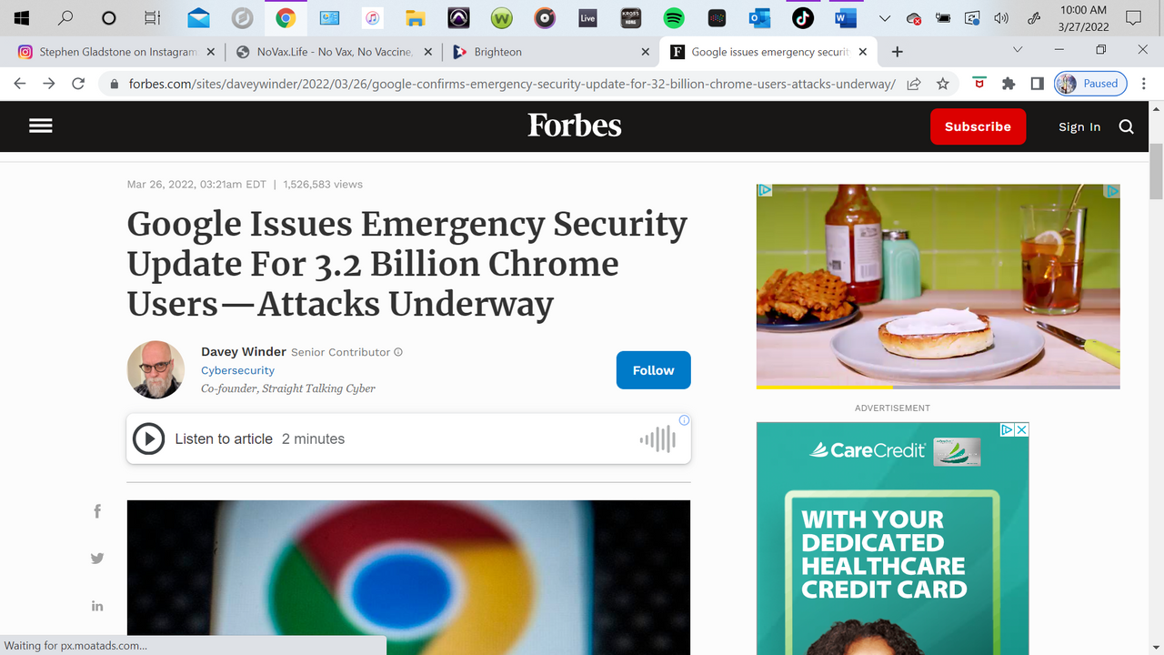 Google Chrome 3.2-5 Users Hacked - Brighteon.com